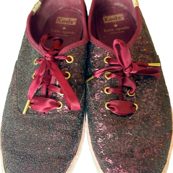 Keds | Shoes | Keds X Kate Spade Deep Cherry Red Sneakers Classic ...